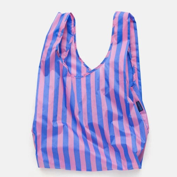 BAGGU | Bags | Nwt Standard Baggu Blue Pink Awning Stripe | Poshmark